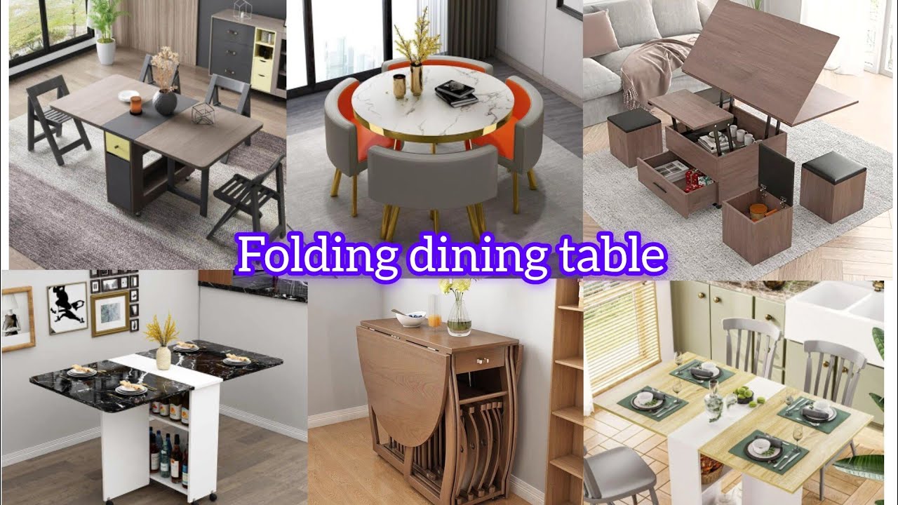 Folding dining table||folding table design||Unique wooden furniture ...