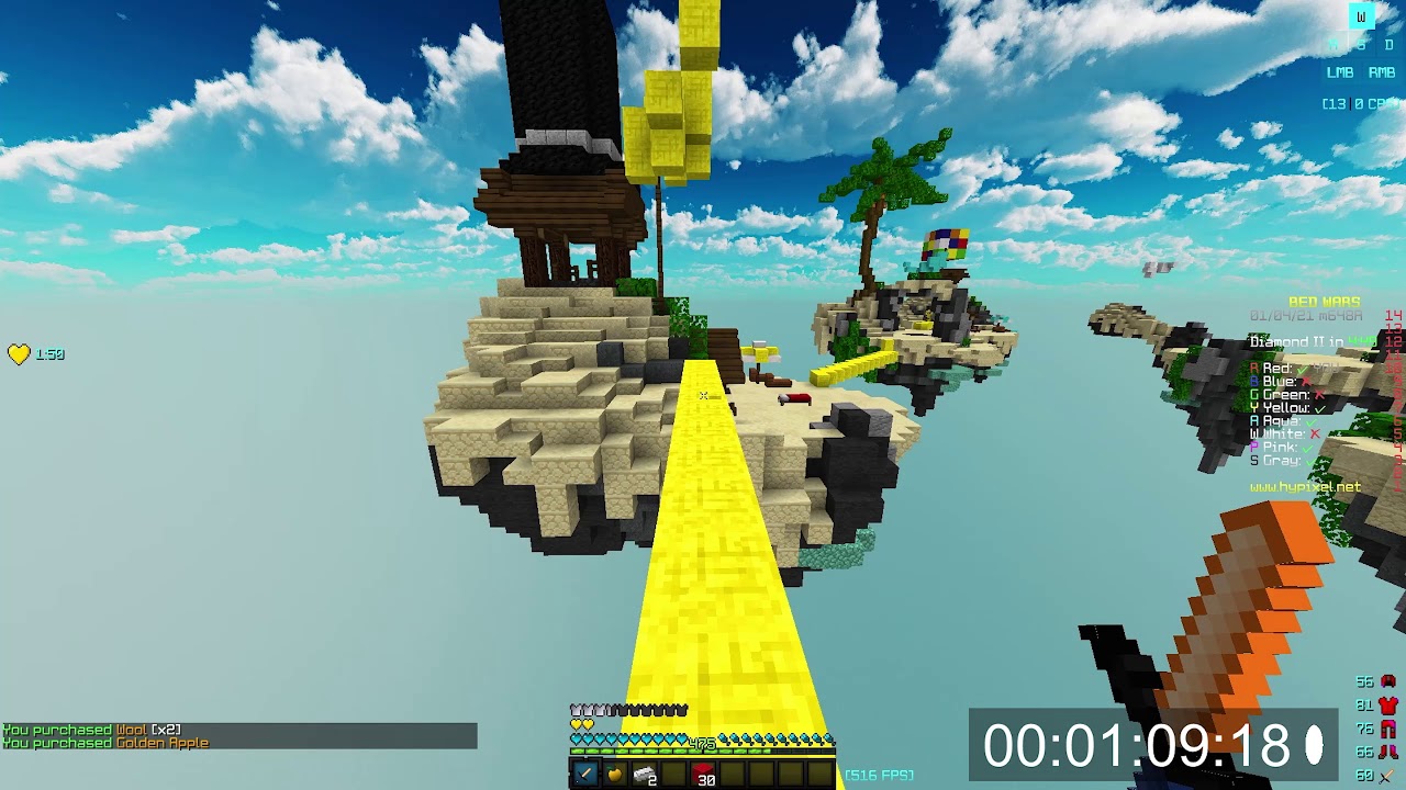 2nd place solo speedrun bedwars - YouTube