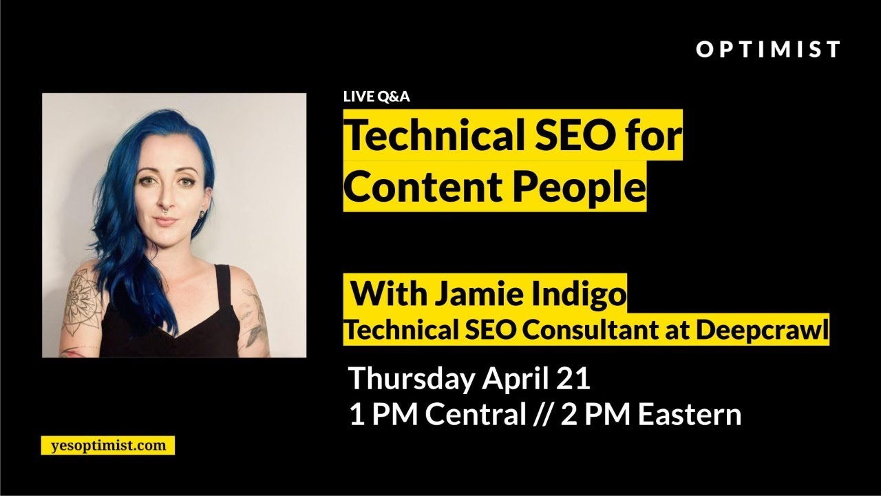 Technical SEO for Content People with Jamie Indigo - YouTube