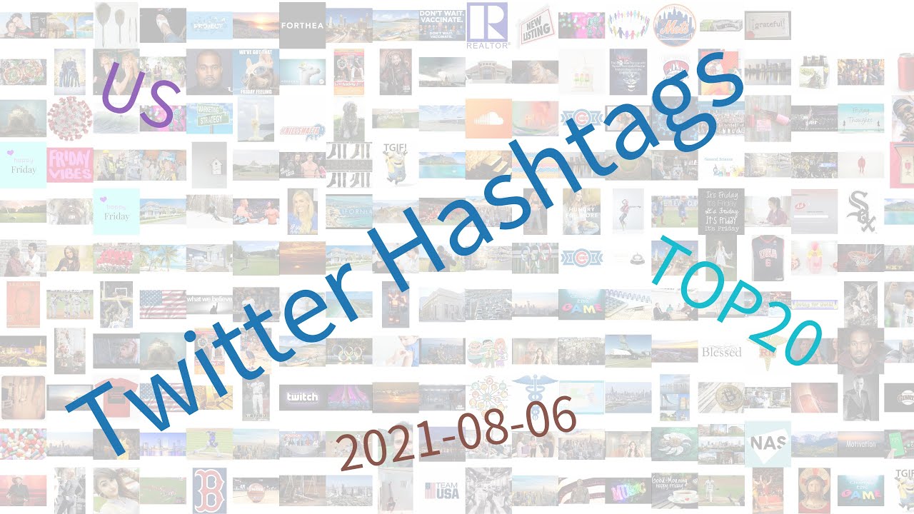 Trending hashtags on Twitter, US, 08-06-2021 - YouTube