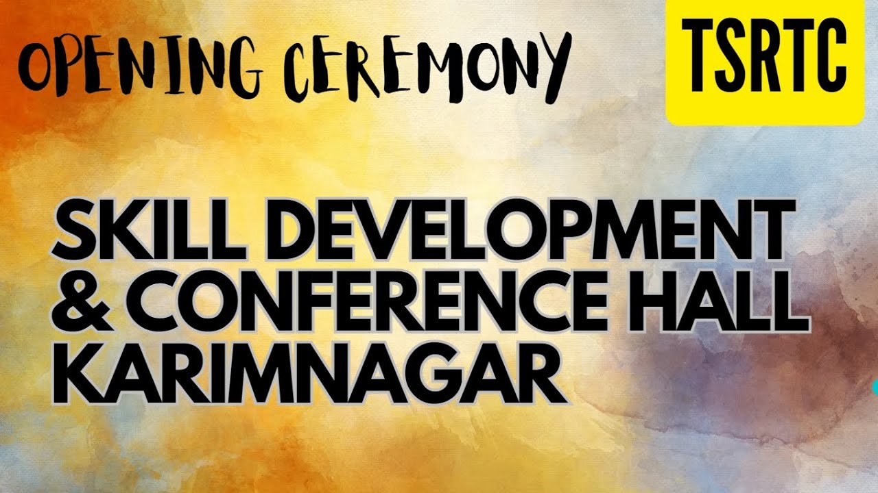 Opening Ceremony of Skill development and conference hall at karimnagar ...