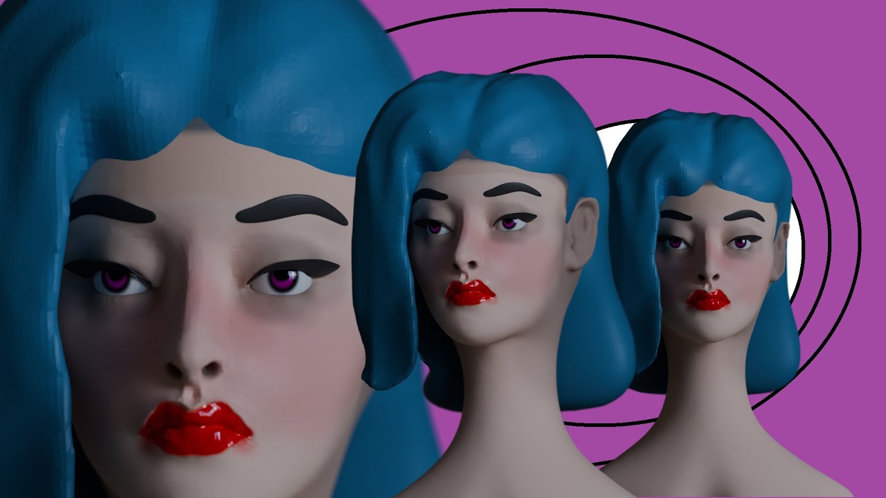 Timelapse Sculpting A Beautiful girl model in Blender | Woman sculpt ...