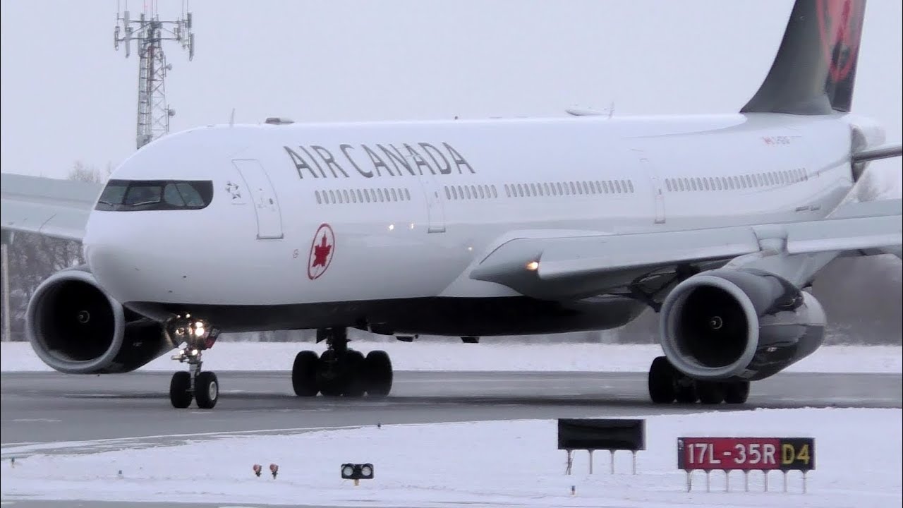 Air Canada New Livery A330-343 [C-GFAF] Landing and Takeoff at Calgary ...