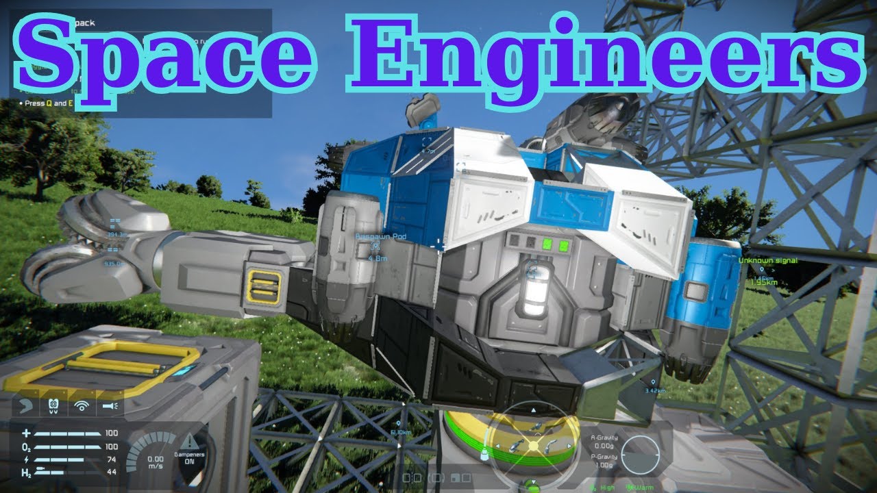 Space Engineers (E-2) Building Our First Mining ship - YouTube