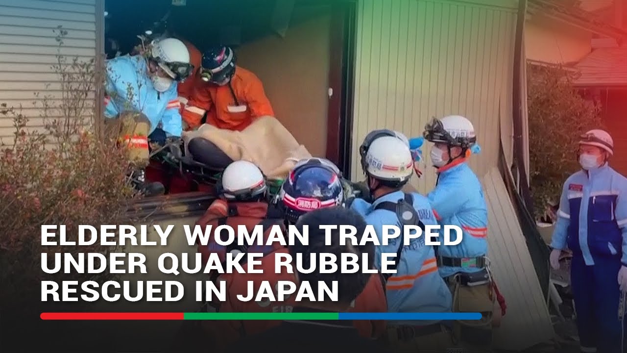 Elderly woman trapped under quake-hit home rescued in Japan | ABS-CBN ...