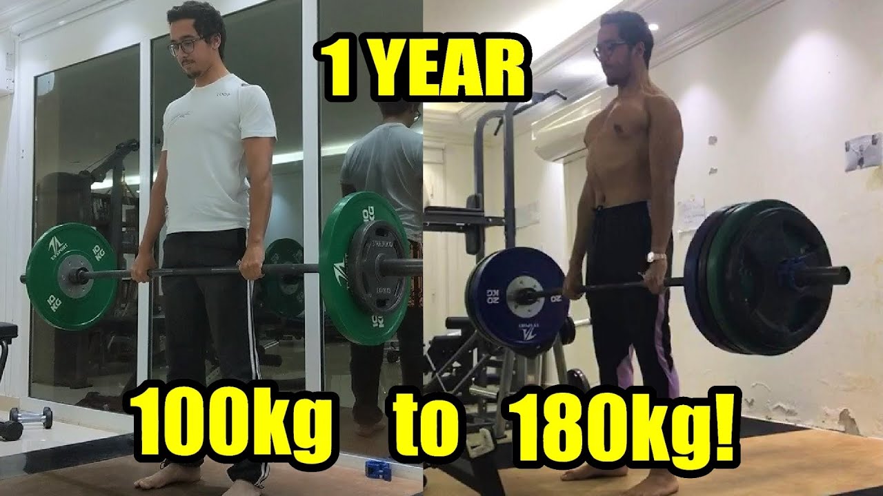 1 YEAR DEADLIFT TRANSFORMATION! 220lbs - 400lbs - YouTube