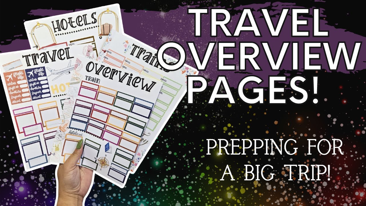 DIY- Travel Overview Pages- Prepping for a BIG Trip! - YouTube