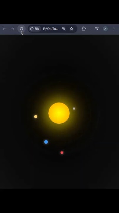 Mind Blowing Solar System Using Html Css And Javascript 🌍 Shorts Webdev Html Css Javascript