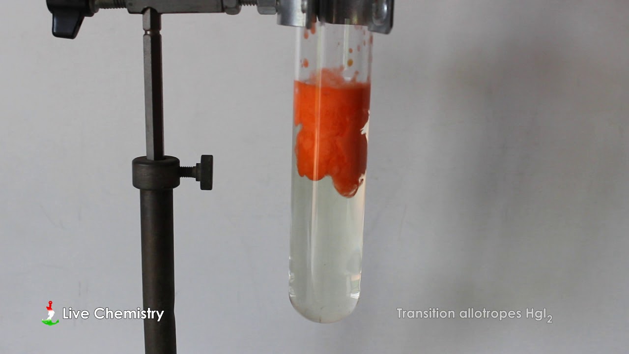 Chemistry Live - Transition allotropes HgI2 - YouTube