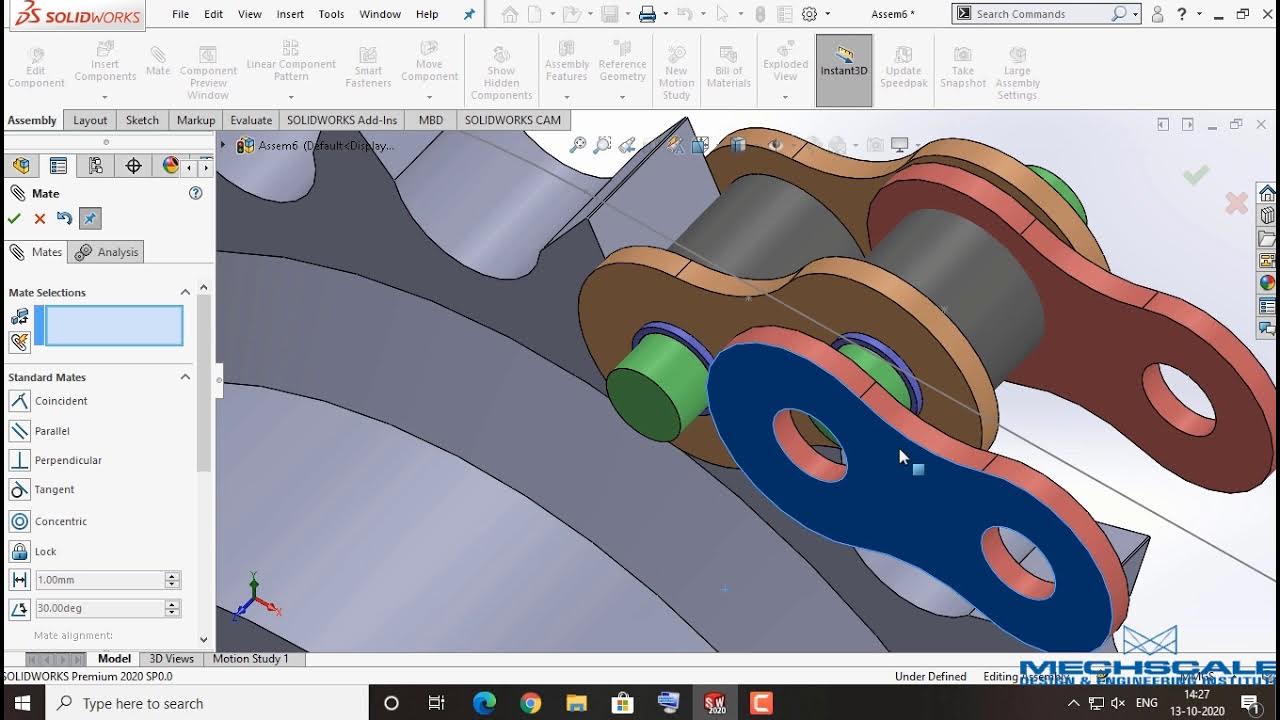 Solidworks 2020 Chain Component Pattern - YouTube