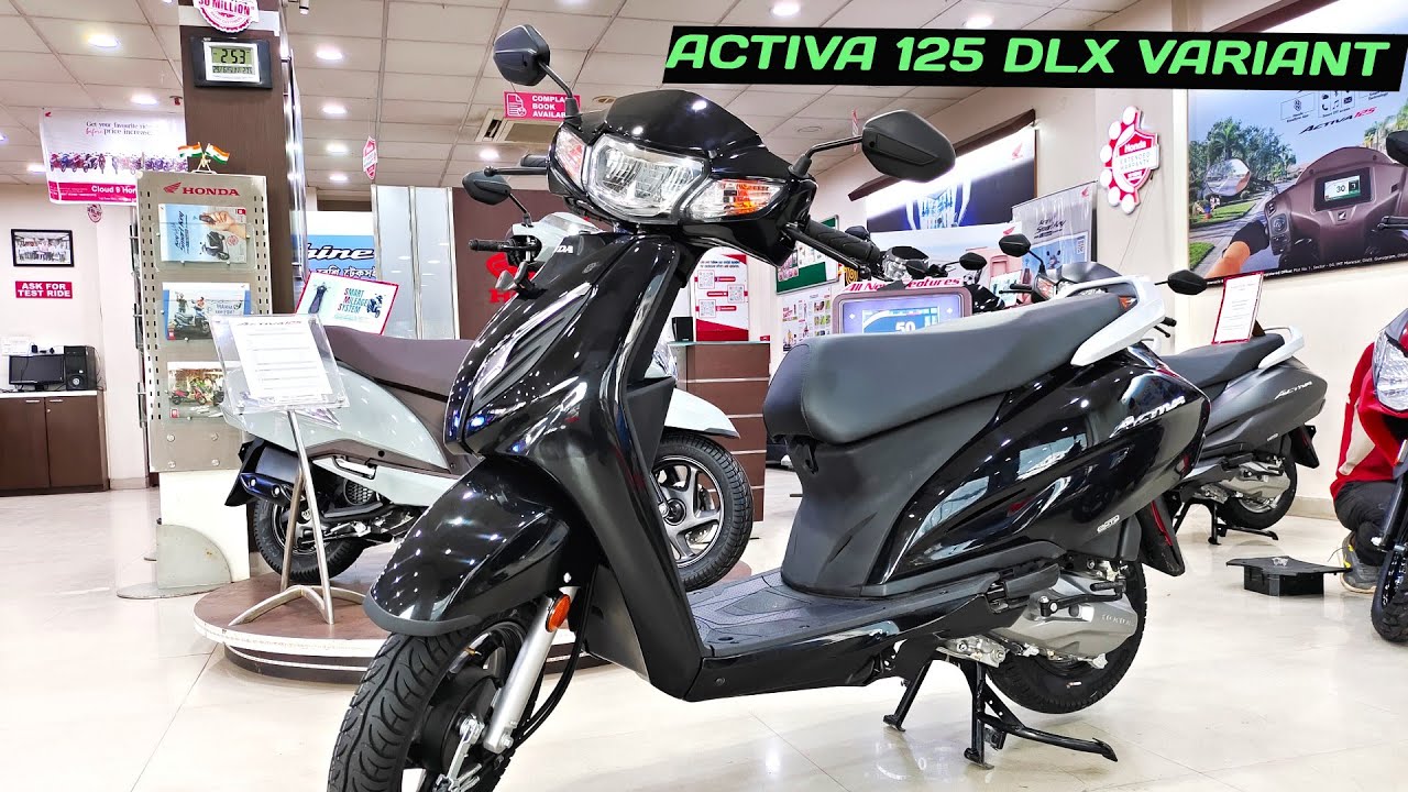 Finally Updated Honda Activa 125 DLX Variant Black Colour Detail ...