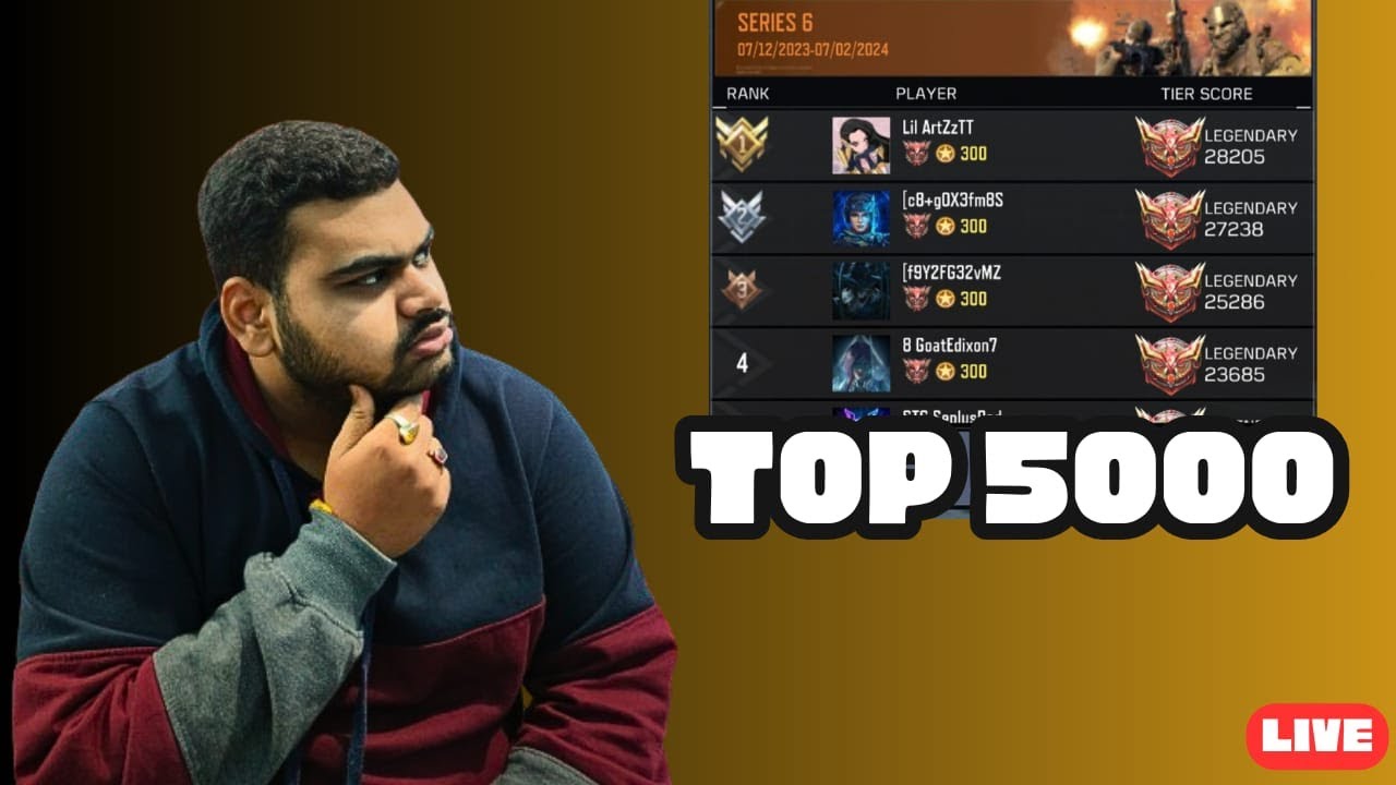 🔴LIVE KYA TOP 5000 hoga?? IN CODM🔥 | @callofdutymobile #codm #boom ...