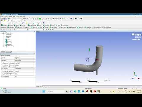 Mixing Elbow Geometry | Ansys Fluent 2023 - YouTube