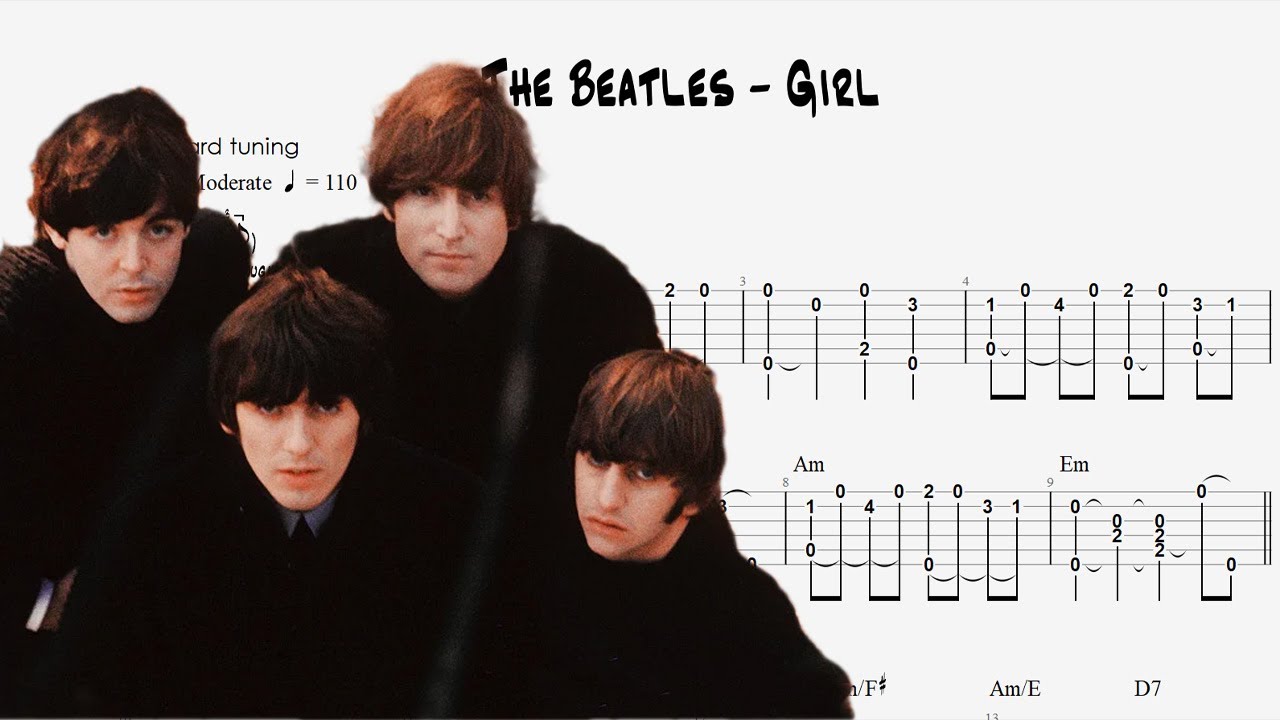 The Beatles - Girl FREE Guitar Tabs - YouTube