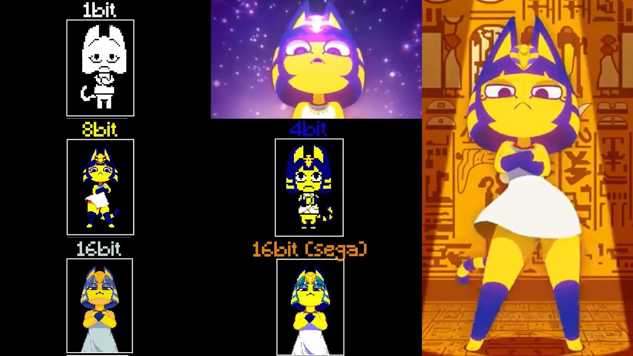 Ankha VS Ankha Bit animation meme dance - YouTube
