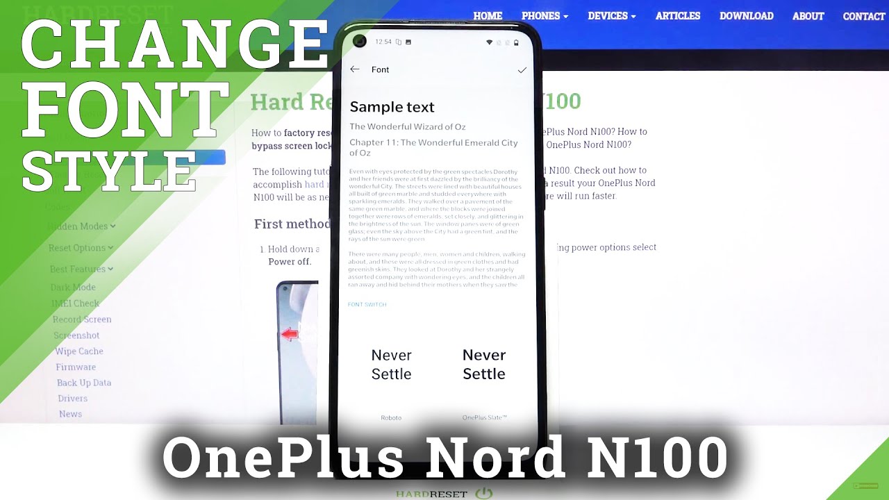 How to Locate Font Style Options in OnePlus Nord N100 – Change Text ...