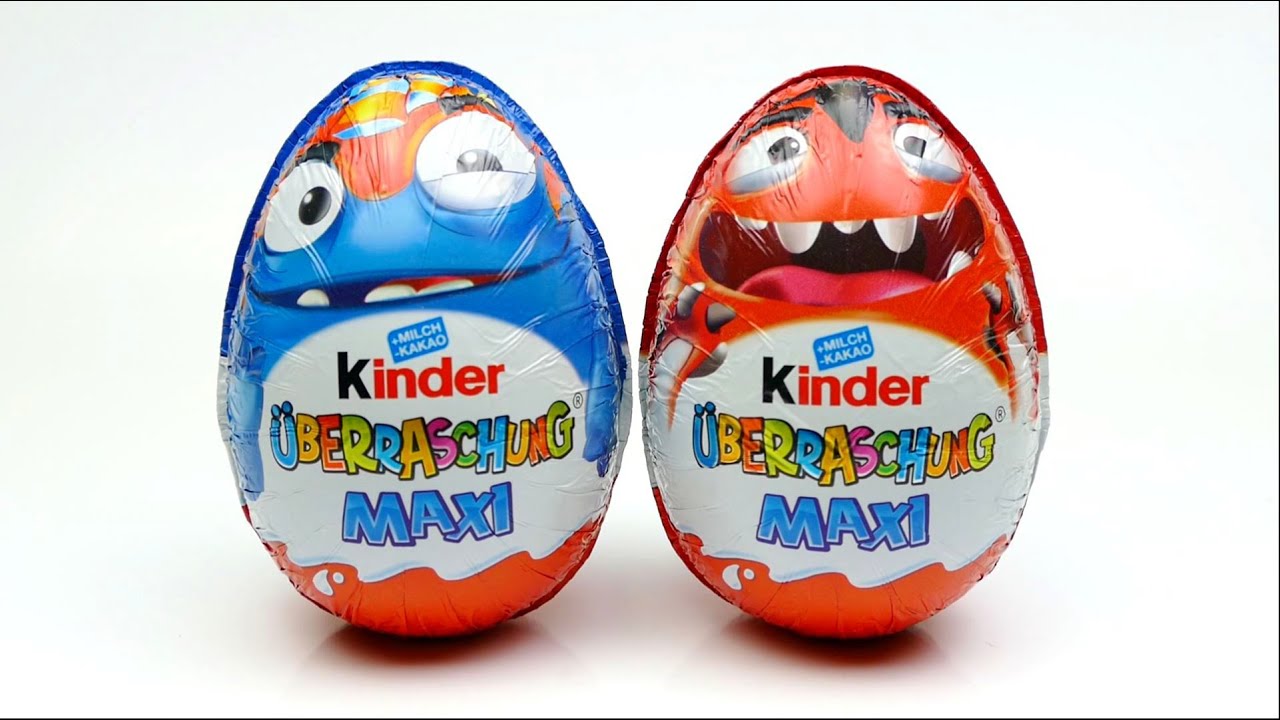 2 Maxi Super Egg - Kinder Überraschungs Maxi Eier - YouTube