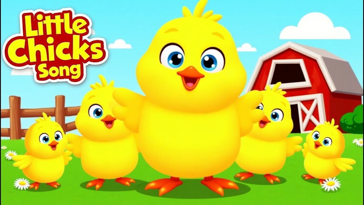 Five Little Chicks Song 🐤 | Farm Animal Songs | Kids Songs & Nursery ...