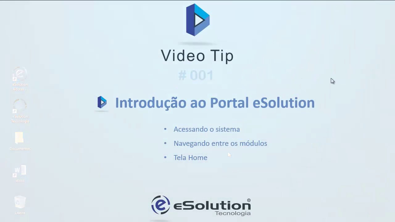 Introdução ao portal eSolution - YouTube