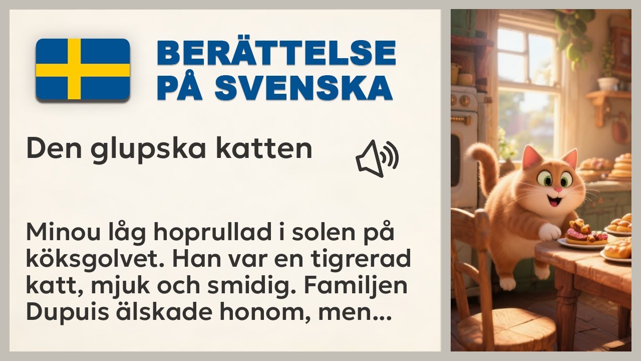Easy Swedish Story for Beginners – 🐾 The Greedy Cat | Learn Swedish ...