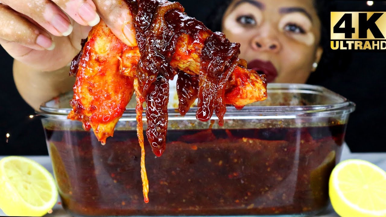 ASMR GIANT KING CRAB DE-SHELLED SEAFOOD BOIL (Eating Sounds No Talking ...