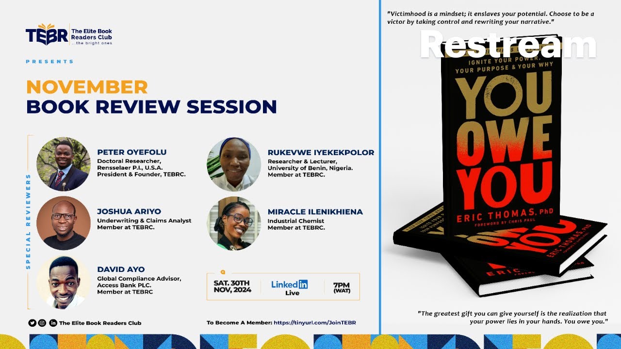 Book Review: "YOU OWE YOU" By Eric Thomas - The Elite Book Readers Club ...