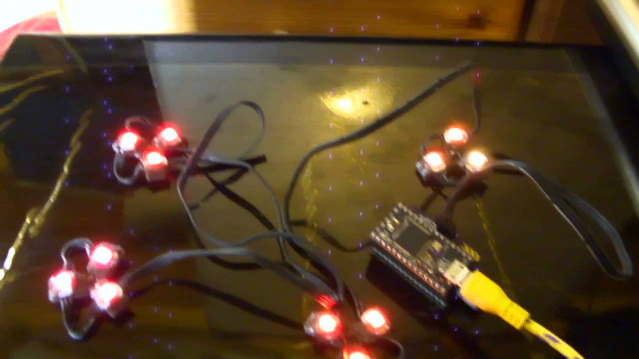Teensy v3 1 addressable led Shield example - YouTube