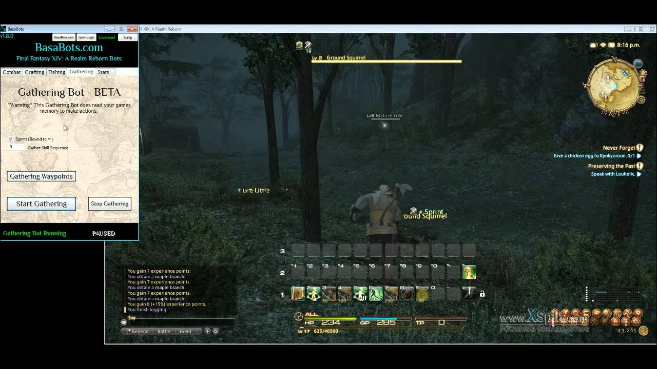 FFXIV Bot - Gathering Bot - BasaBots.com - YouTube