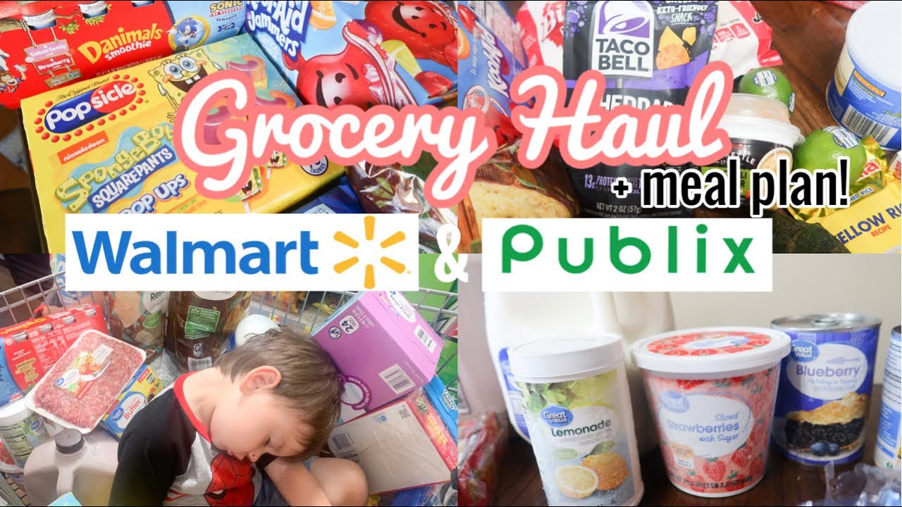 Large Grocery Haul | Grocery Haul + Meal Plan For a Family of Four ...