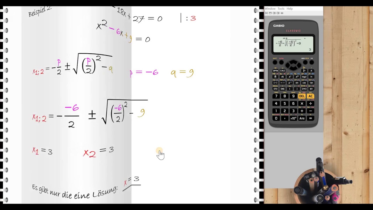 quadratische Gleichungen_die Lösungsformel (p-q-Formel) - YouTube