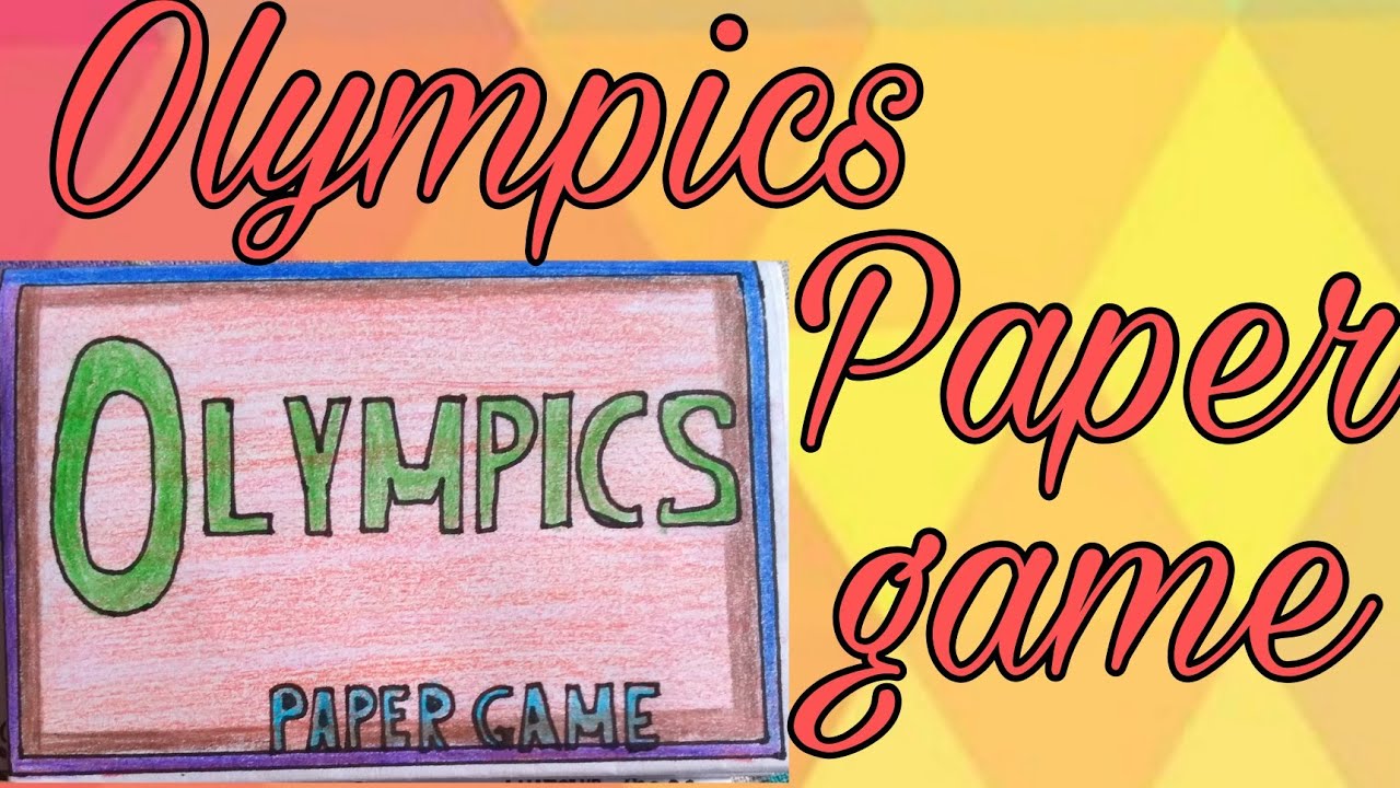 Olympics paper game | new paper game | play at home | sports paper game ...