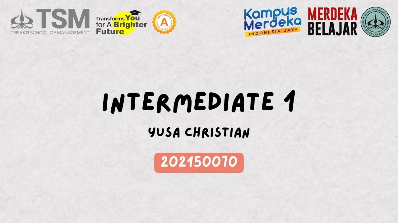 Mentoring UTS Ganjil 2023 - Intermediate 1 - YouTube