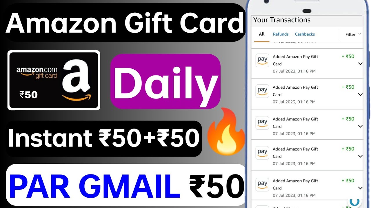 BIGGEST Loot ₹50+₹50 Amazon Gift Card | Amazon Gift Card Earning App ...