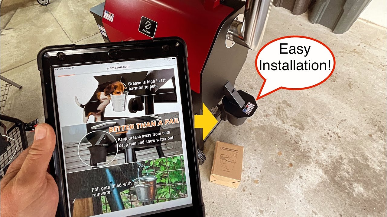 Pellet Grill / Grease Bucket Upgrade Kit Keeps Pets, Critters,Rain and ...