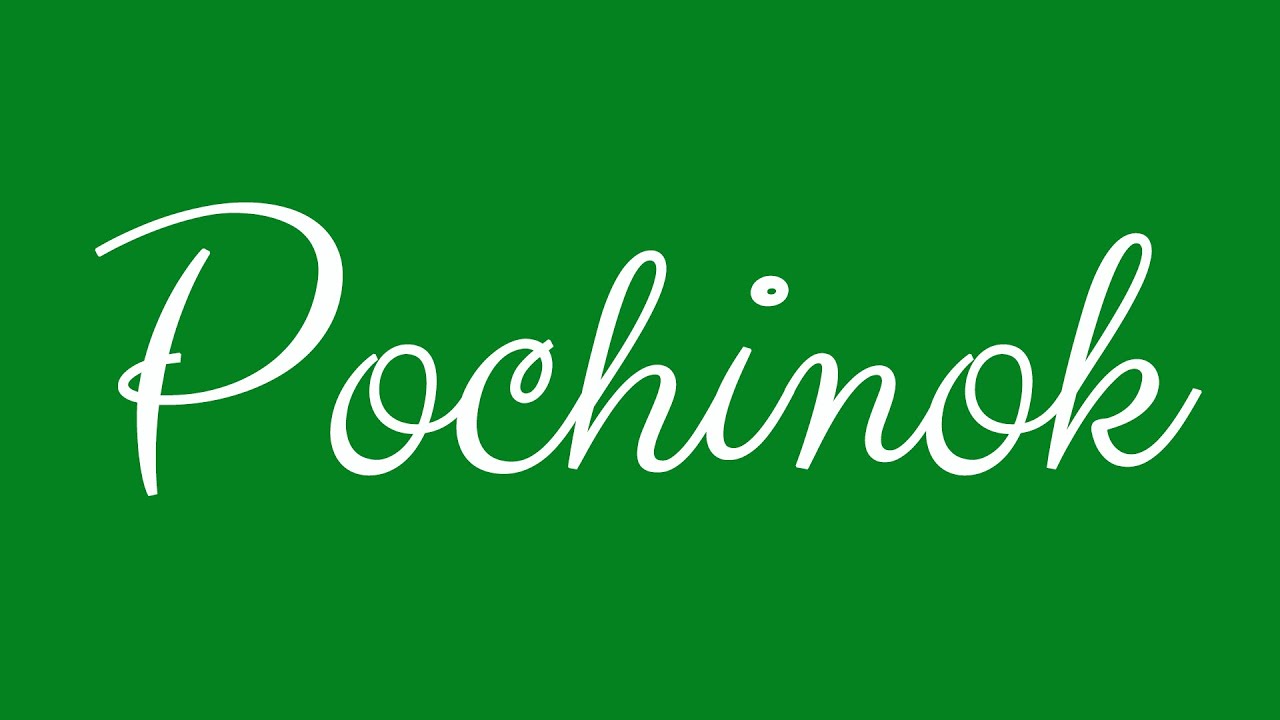 Learn how to Sign the Name Pochinok Stylishly in Cursive Writing - YouTube