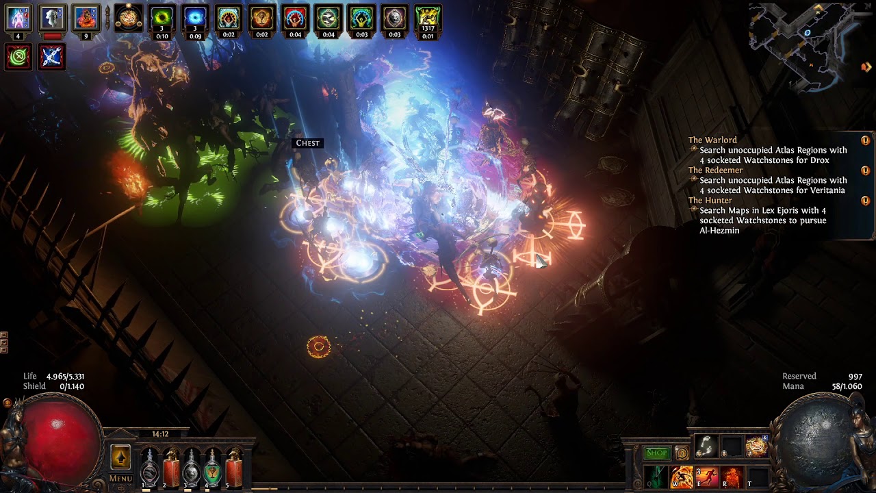 PoE 3.11 T16 Cage map (+Boss) with Baranite Thaumaturge Spectres - YouTube