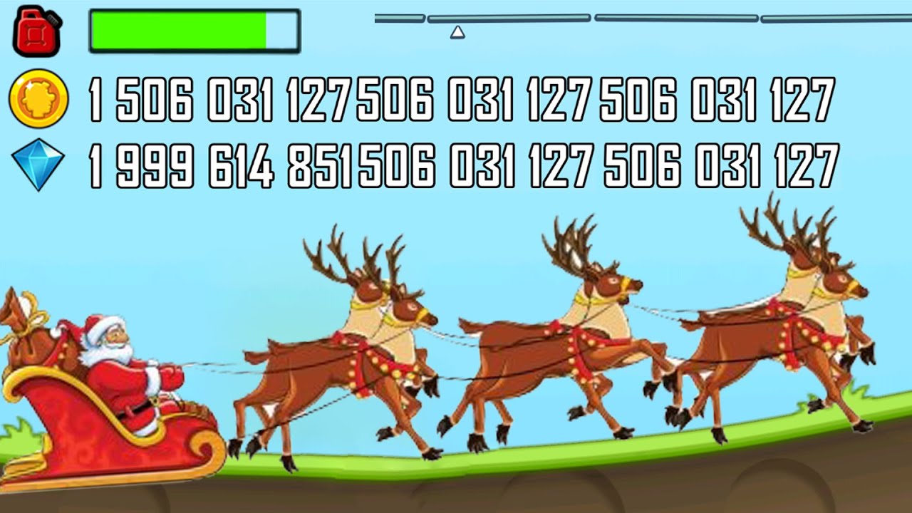 Santa - Sleigh? Hill Climb Racing! Unlimited Coins and Unlimited Gems ...