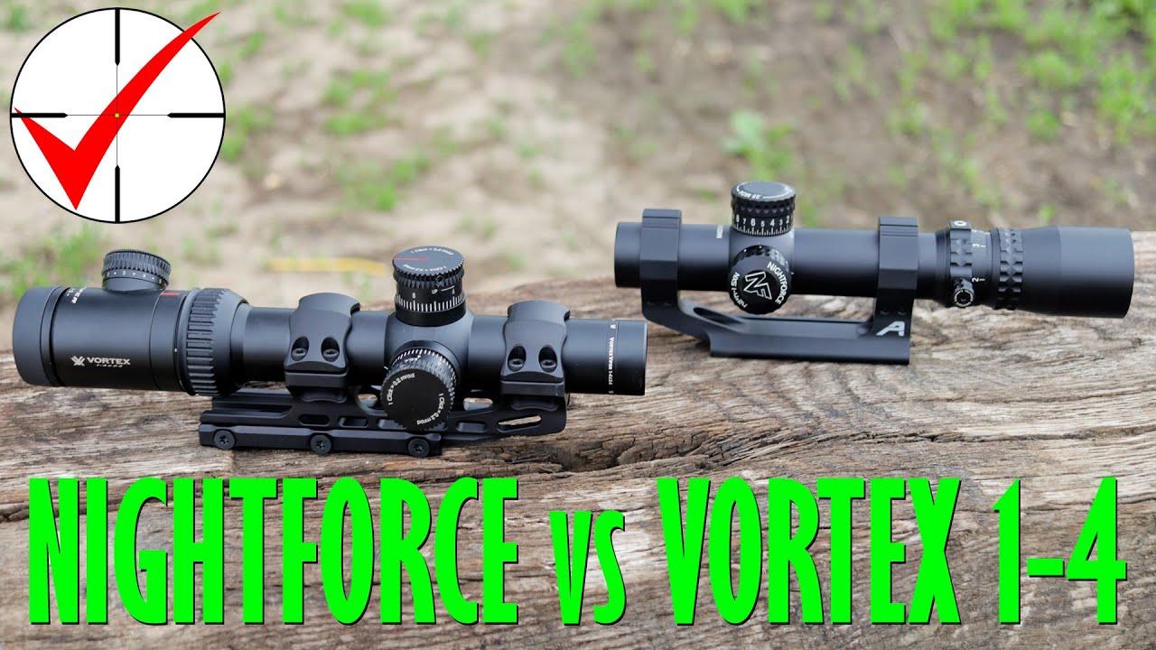 Nightforce NXS 1-4 vs Vortex PST 1-4 - YouTube