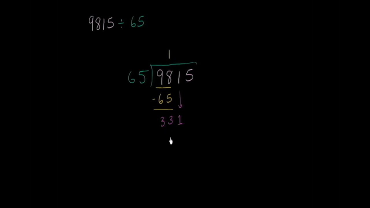Dividing By Two Digits Example 1 Arithmetic Operations 5th Grade Khan Dividing By Two Digits Example 1 Arithmetic Operations 5th Grade Khan