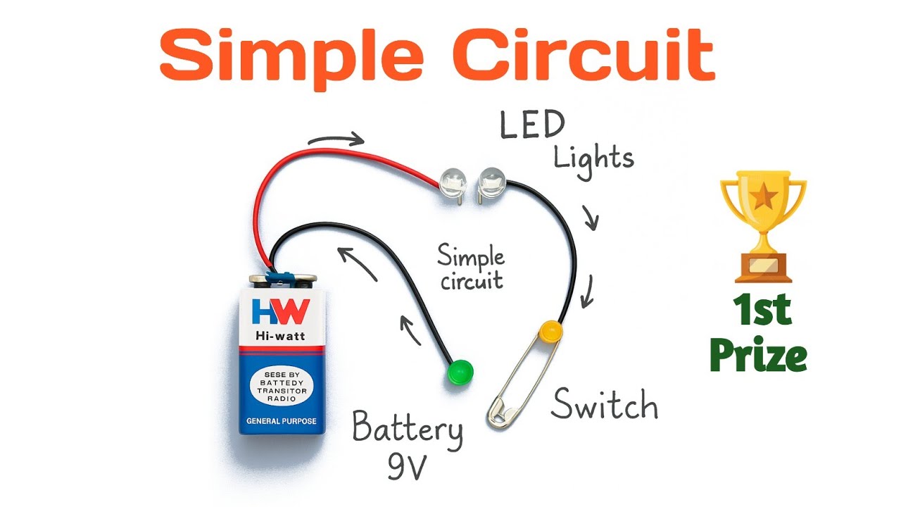 Simple electric circuit || school science project || working model of ...