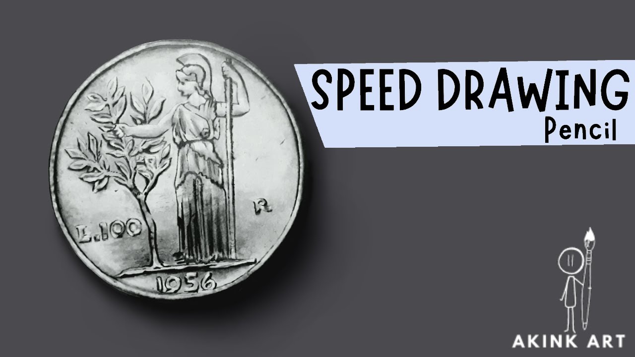 How to draw a realistic Coin | pencil drawing | 3D - YouTube