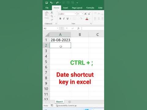 Date shortcut key in excel #shortsvideo #shorts - YouTube