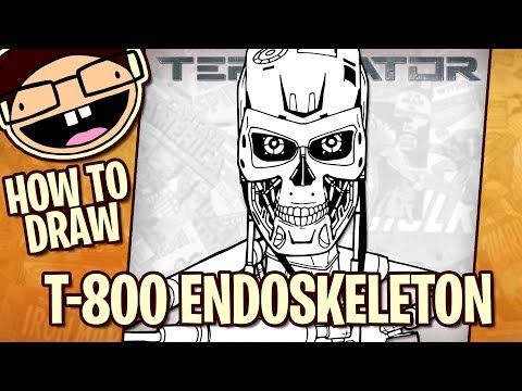 How to Draw THE T-800 ENDOSKELETON (The Terminator) | Narrated Step-by-Step Tutorial