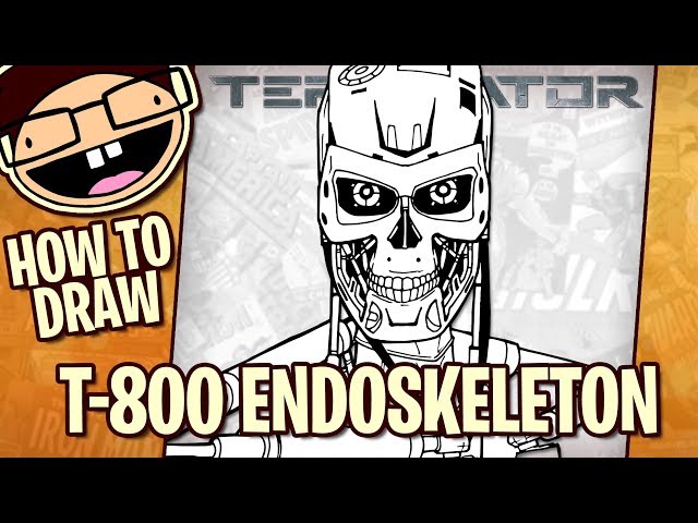 Terminator Head Drawing