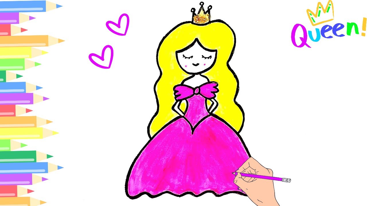 how to draw a beautiful QUEEN GIRL step by step easy| drawing,painting ...