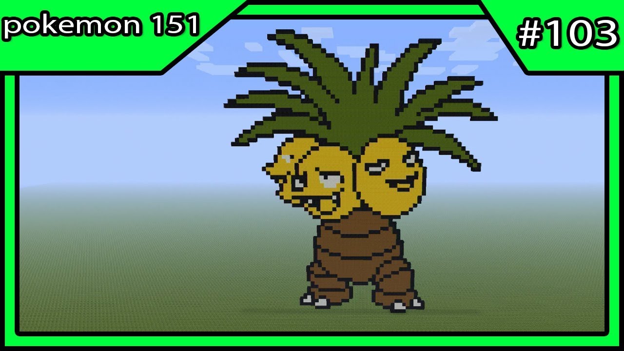 Minecraft Tutorial: Pokemon Pixel Art Exeggutor - YouTube