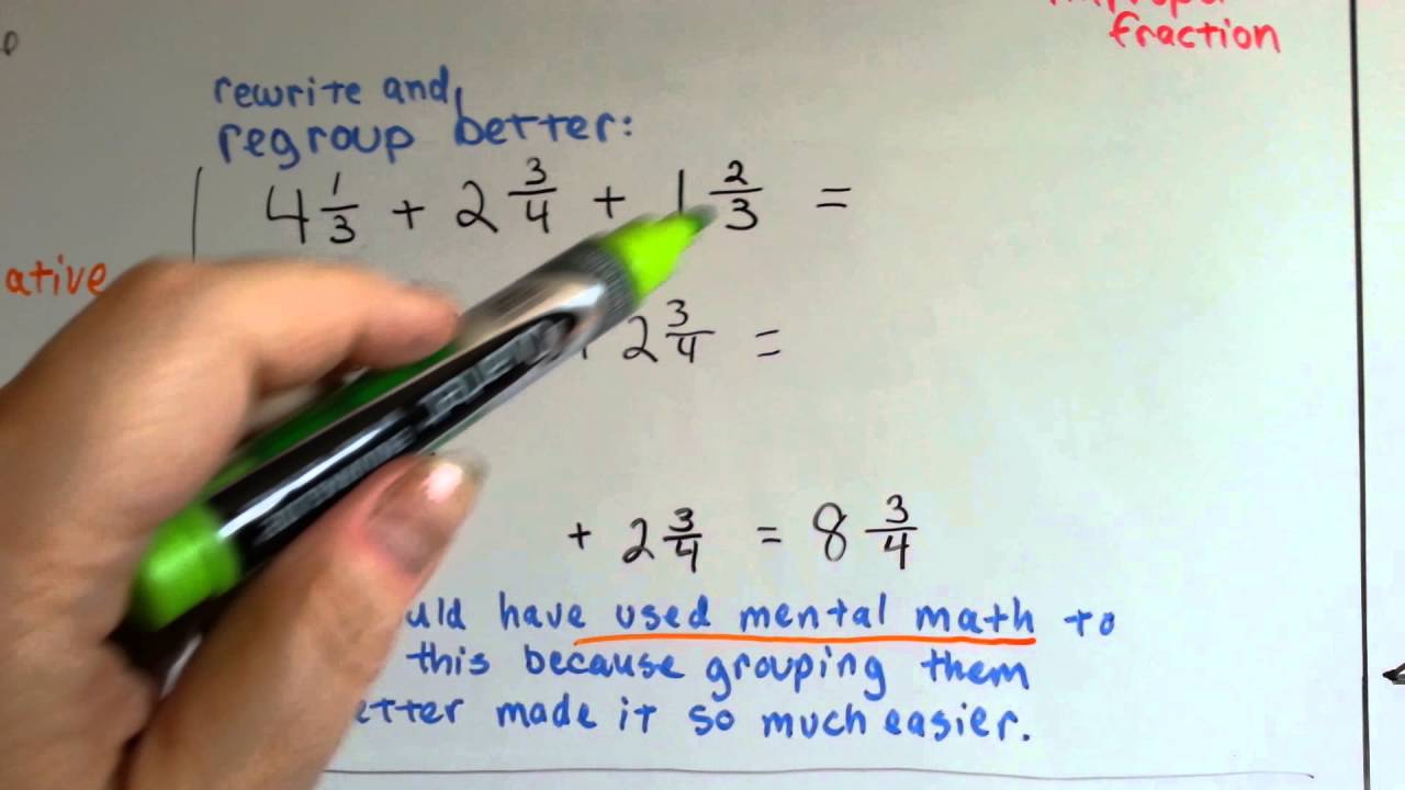 Grade 5 Math 6 10 Use Properties To Add Fractions Easier YouTube Grade 5 Math 6 10 Use Properties To Add Fractions Easier YouTube