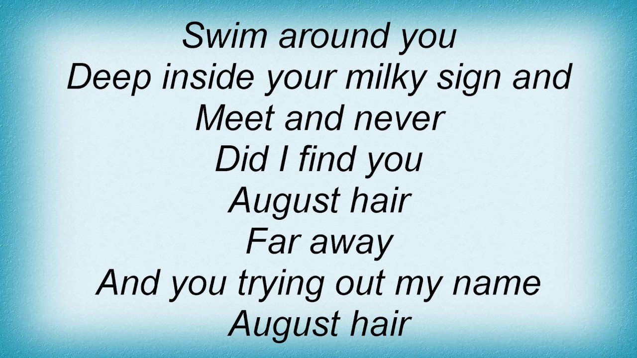 Robyn Hitchcock - August Hair Lyrics - YouTube