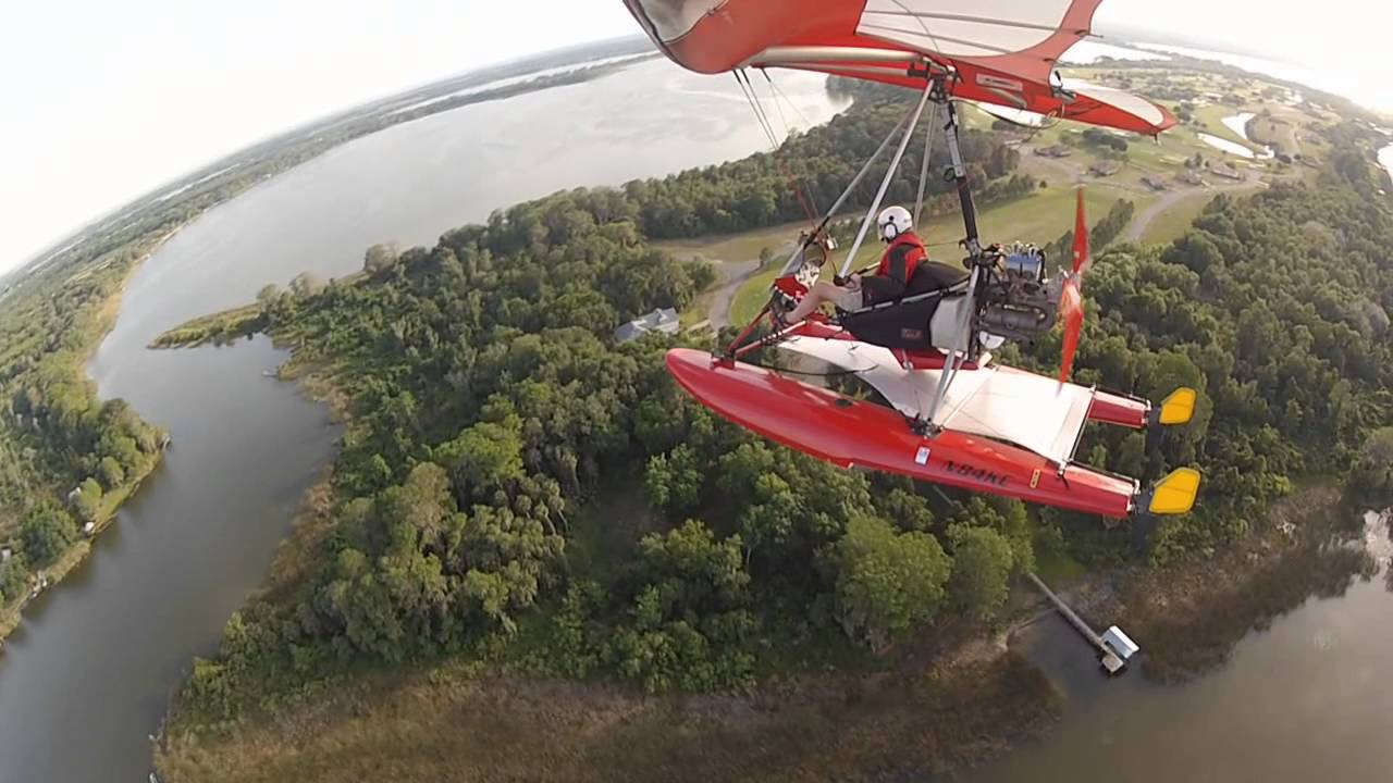 KIT KLEWS FLYS HIS AIR CREATION FLOAT TRIKE IN LAKE COUNTY FLORIDA ...