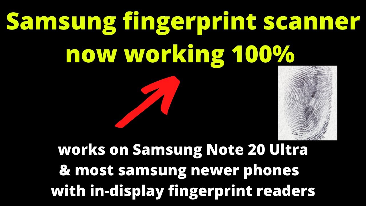 Samsung Ultrasonic finger print sensor now working 100% .Samsung S10 ...